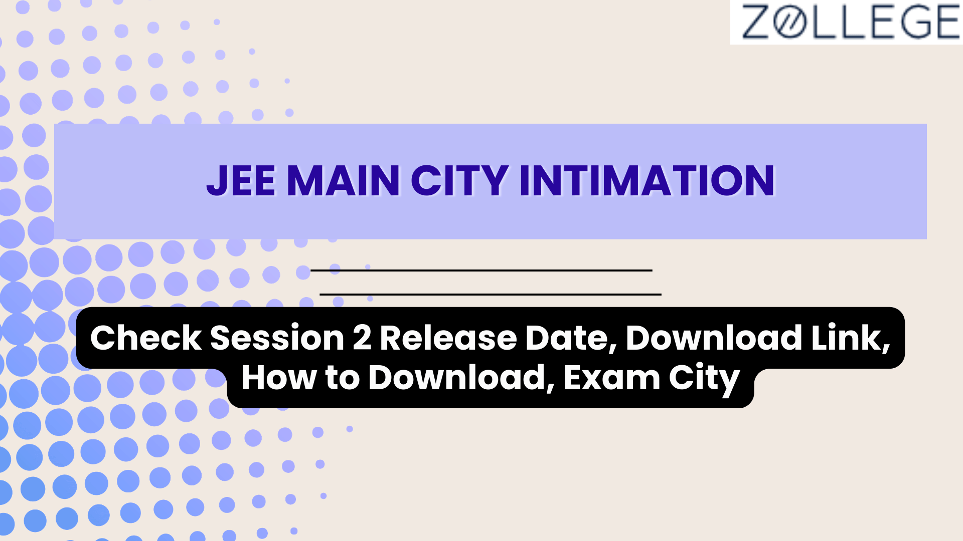 JEE Main City Intimation (out): Download @jeemain.nta.nic.in, How to ...