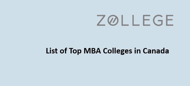 List of Top MBA Colleges in Canada