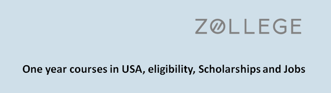 One year courses in USA, eligibility, Scholarships and Jobs