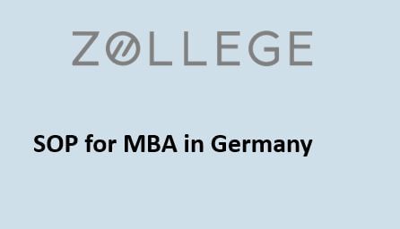 SOP for MBA in Germany: Sample, Format, and Tips