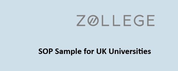SOP Sample for UK Universities