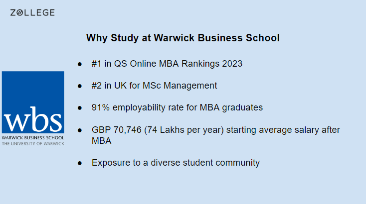 Warwick Business School: Ranking, Acceptance Rate, Application Fee and ...