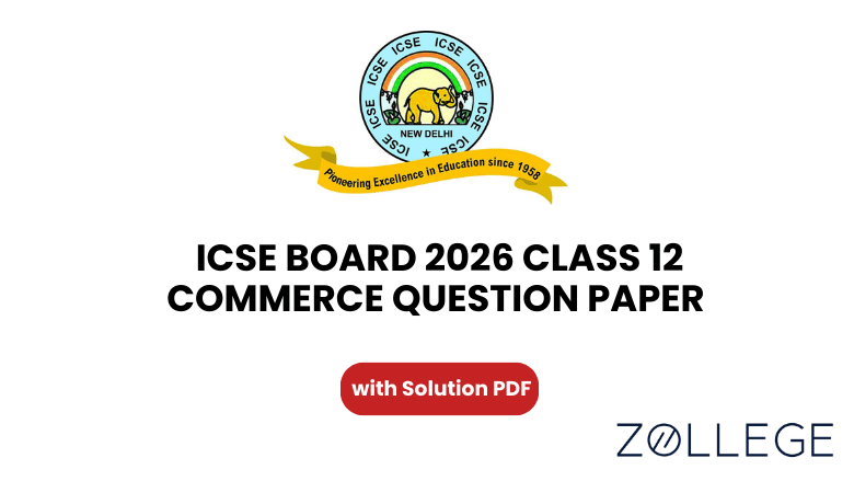 ISC Board Class 12 Commerce Question Paper 2026 with Solution PDF