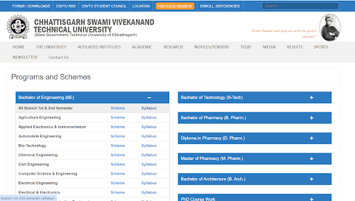 CSVTU: Fees, Admission 2025, Courses, Cutoff, Ranking, Placement