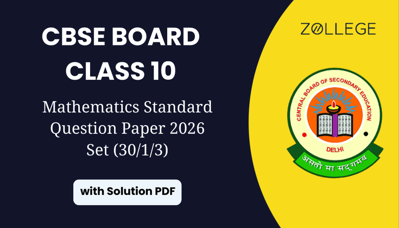 CBSE Class 10 Mathematics Standard Question Paper 2026 Set 3 - (30/1/3 ...