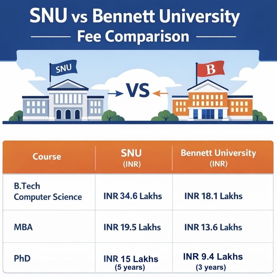 SNU Noida Courses & Fee Structure 2026