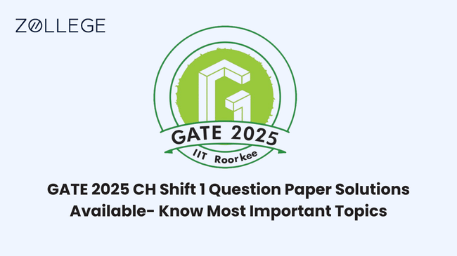 GATE 2025 CH Download Question Paper PDF with Answer Key