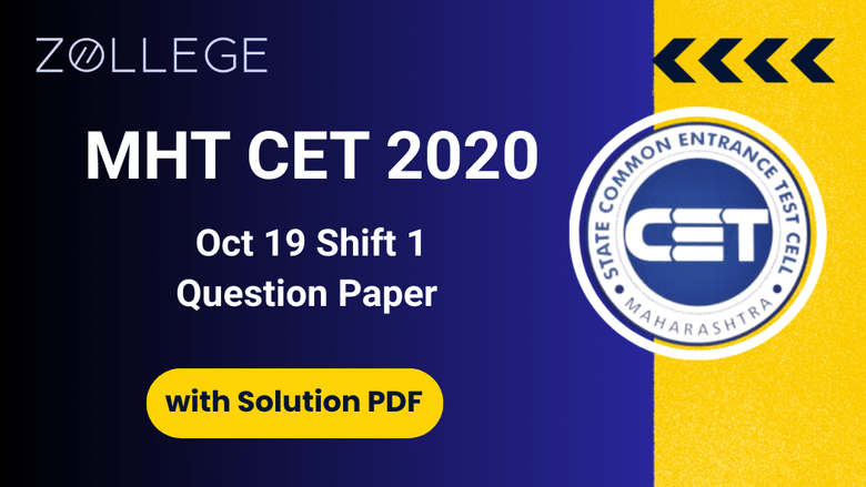 MHT CET 2020 Question Paper with Solution PDF for PCM (October 19)