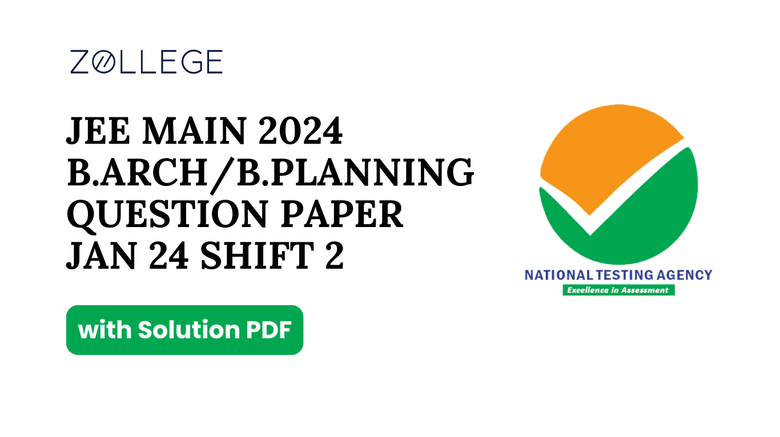 JEE Main 2024 Question Paper with Solution PDF for B.Arch/ B.Planning ...