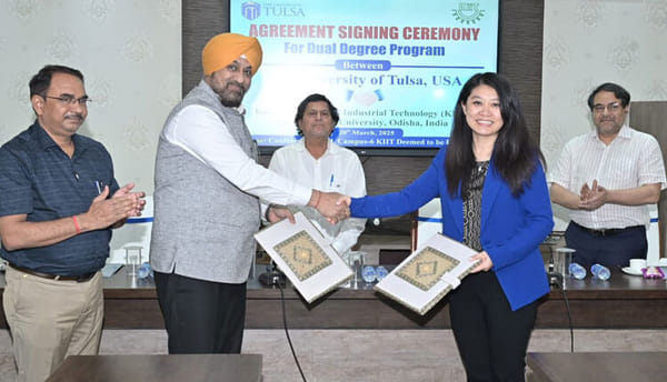 KIIT Launches B.Tech Dual Degree with University of Tulsa. Global MoU Signed