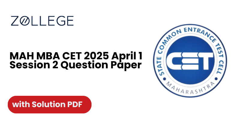 MAH MBA CET 2025 April 1 Session 2 Question Paper 2025 with Solutions