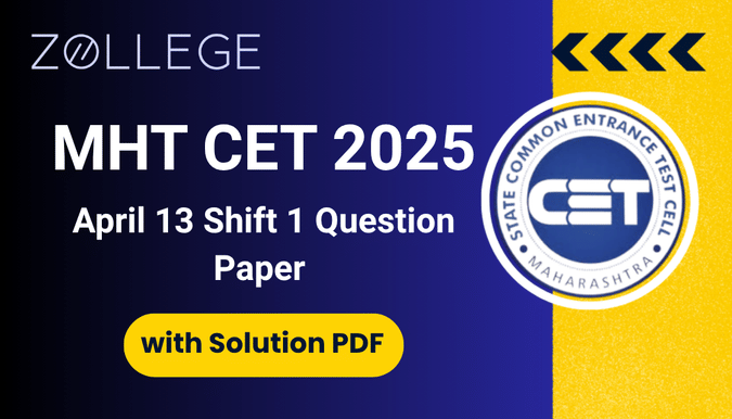 MHT CET 2025 April 13 Shift 1 Question Paper with Solutions Pdf
