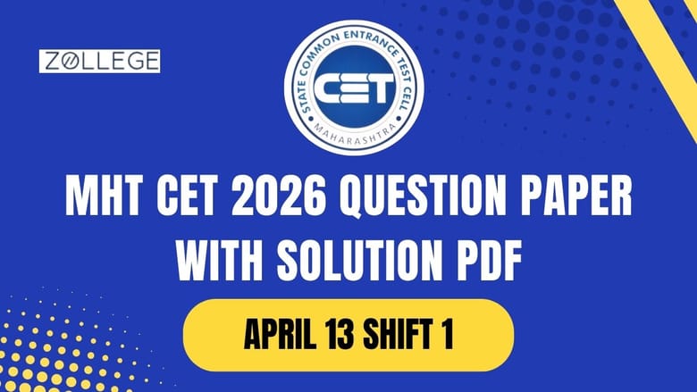 MHT CET 2026 April 13 Shift 1 PCM Question Paper with solution PDF ...