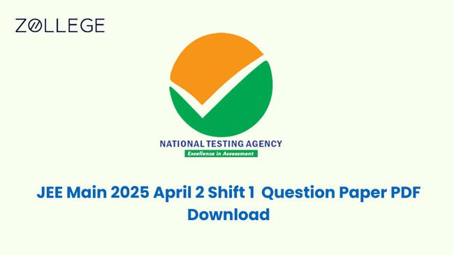 JEE Main 2 April Shift 1 Question Paper Out (Available)- Download ...