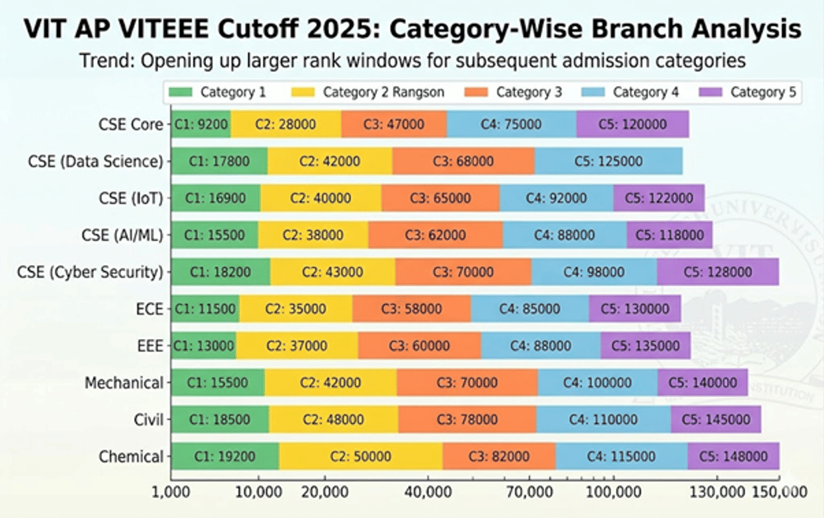 VITEEE 2026 Cutoff for VIT AP and Previous Years' Trends