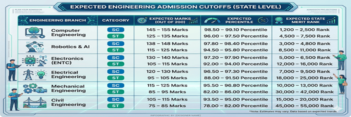 MHT CET Cutoff 2026 for COEP for SC/ST Category