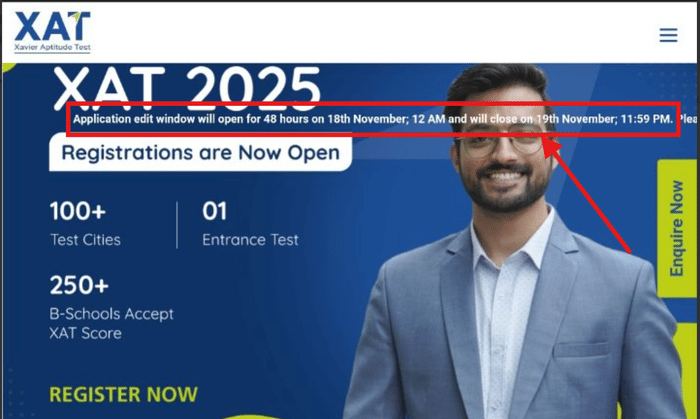 XAT 2025: Application Edit Window Is Open For 48 Hour Period
