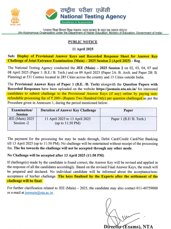 Jee Main Answer Key 2025 Session 2 Released Jeemain Nta Nic In Raise