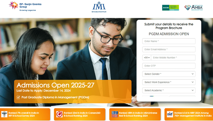 IMI Bhubaneswar PGDM Admission 2025 Open; Check Schedule Here