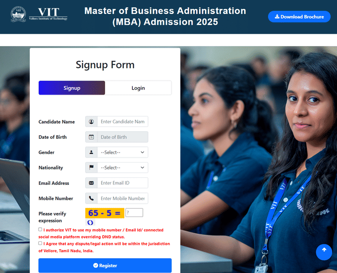 VIT Vellore MBA Admission 2025 Open; Check Details Here