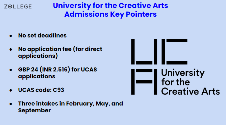 University For The Creative Arts [UCA], Farnham Admission, Criteria ...