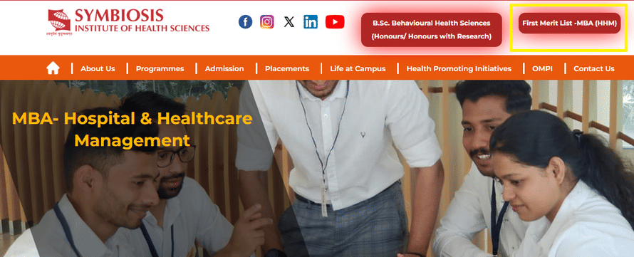 SIHS First Merit List Released For MBA HHM Program 2025; Check Details Here