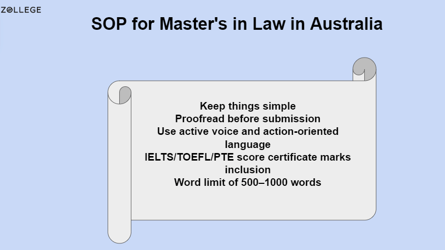 SOP for Masters in Law in Australia: Guidelines, Format, and Sample