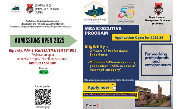 SPPU Admission Open For Executive MBA 2025; Apply By March 03